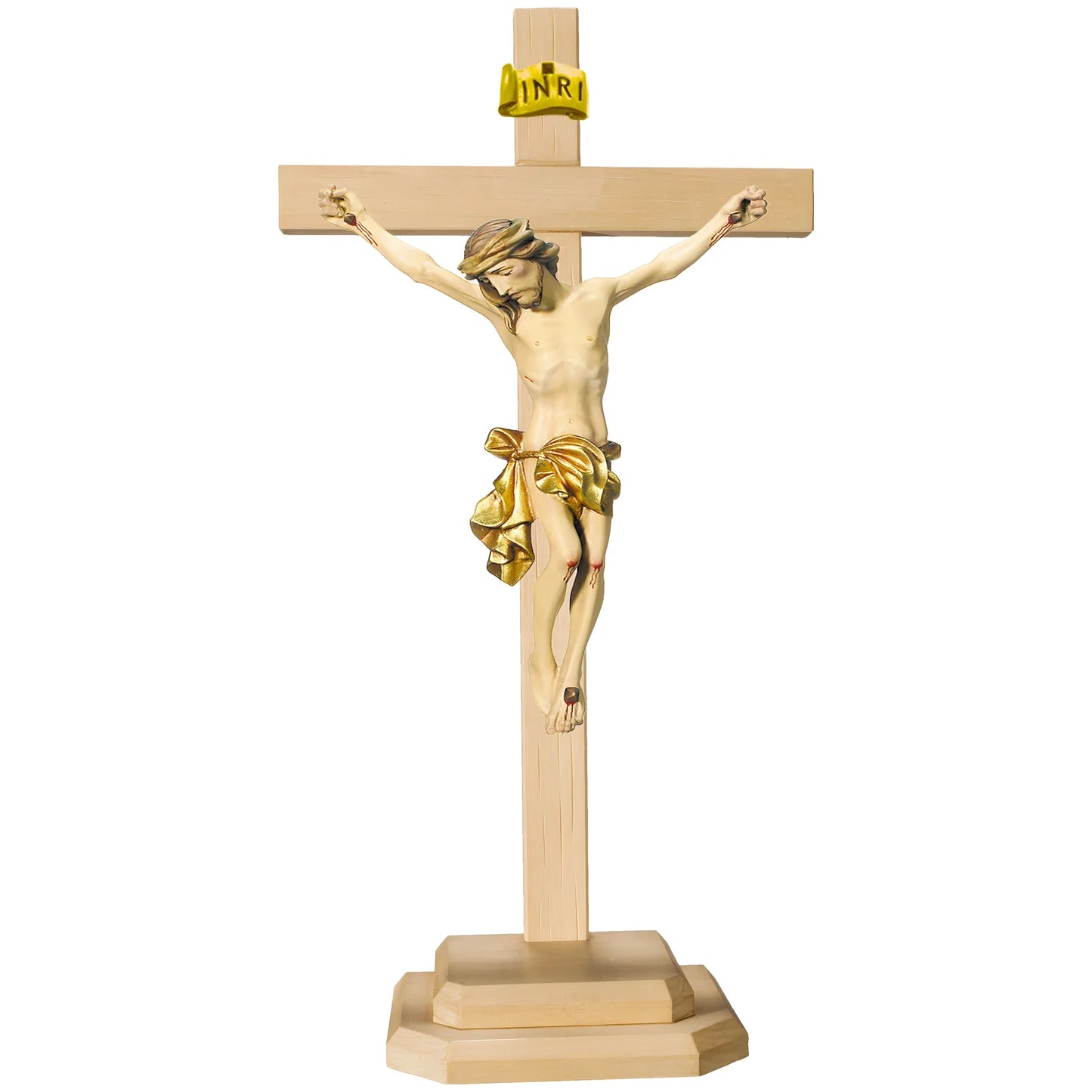 Crucifix with Base Artistic Wood Sculpture Val Gardena – F.A. Dumont ...